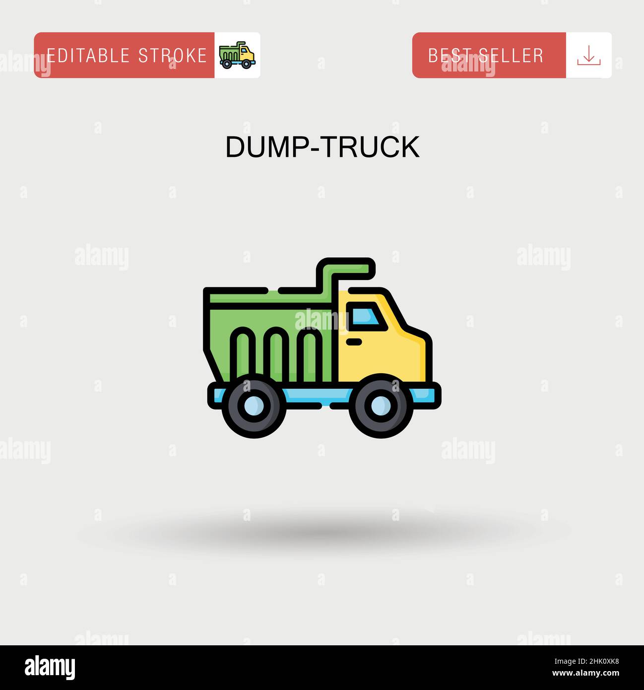 Dump-truck Simple vector icon Stock Vector Image & Art - Alamy