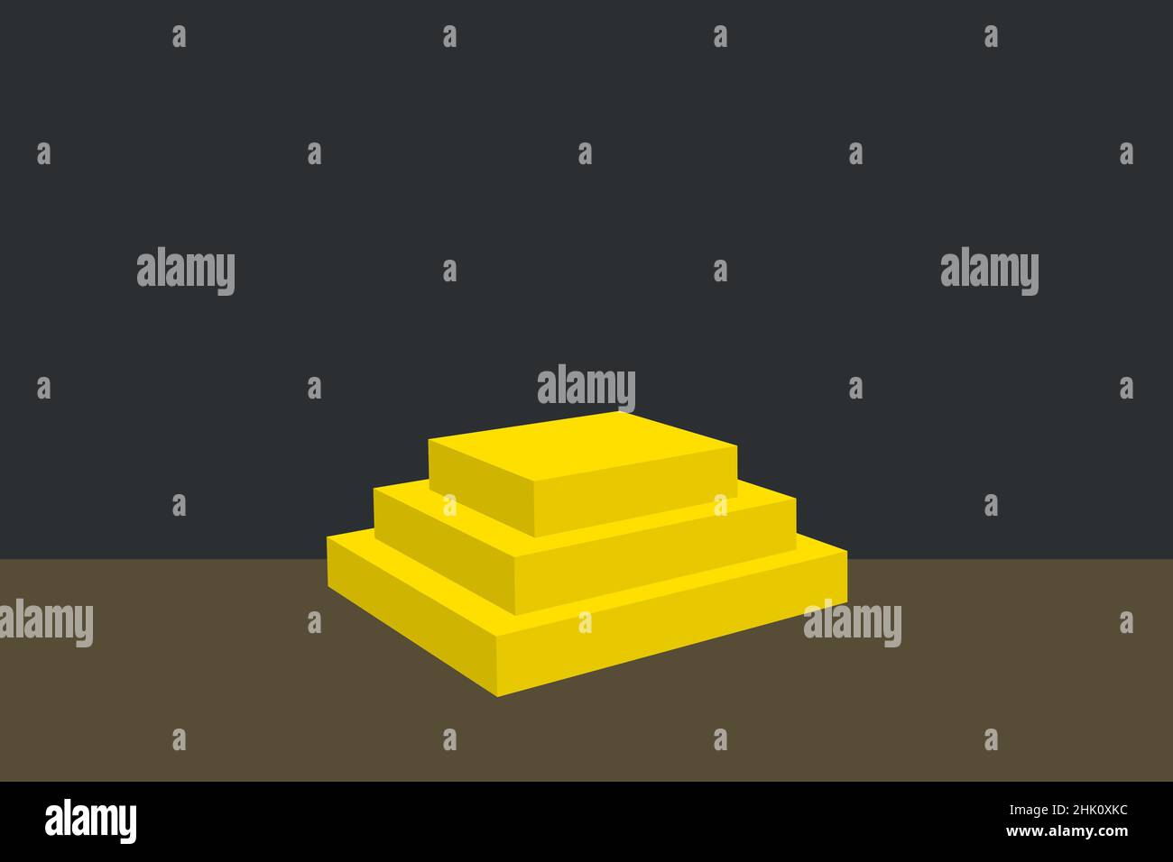 empty podium with steps. 3d perspective view illustration Stock Photo ...
