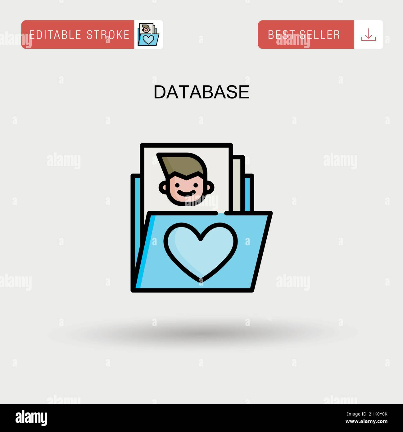 Database Simple vector icon Stock Vector Image & Art - Alamy