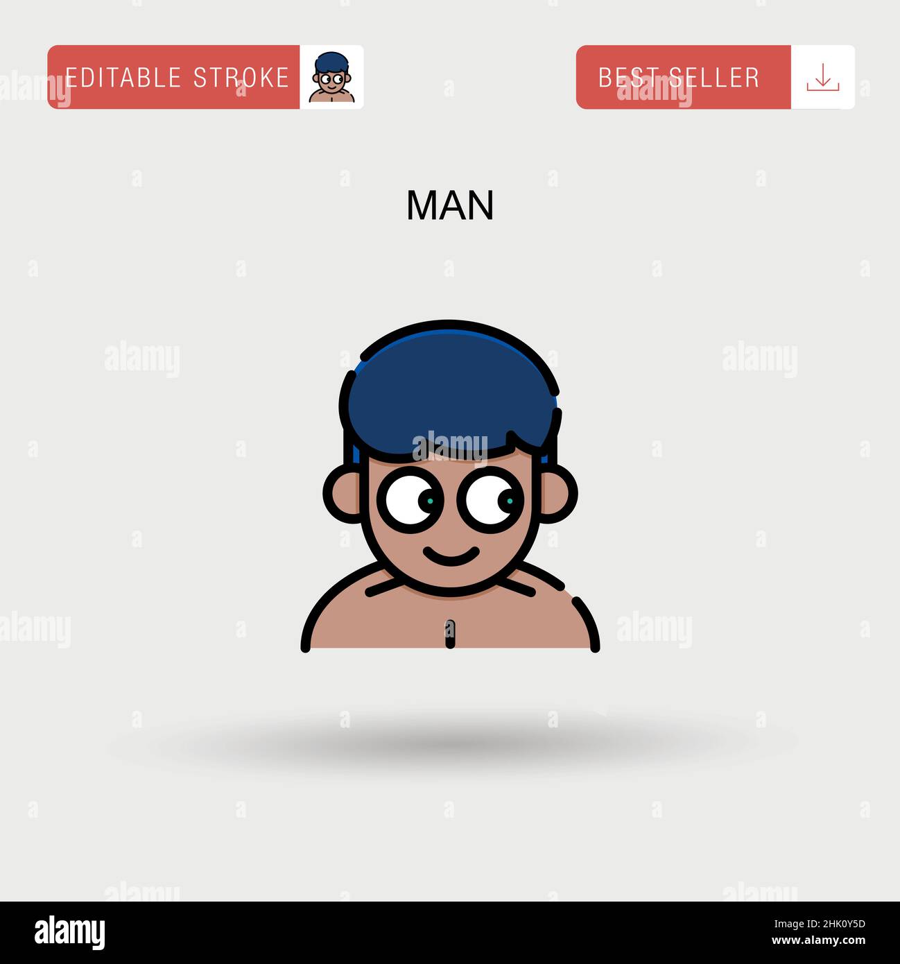 Man Simple vector icon Stock Vector Image & Art - Alamy