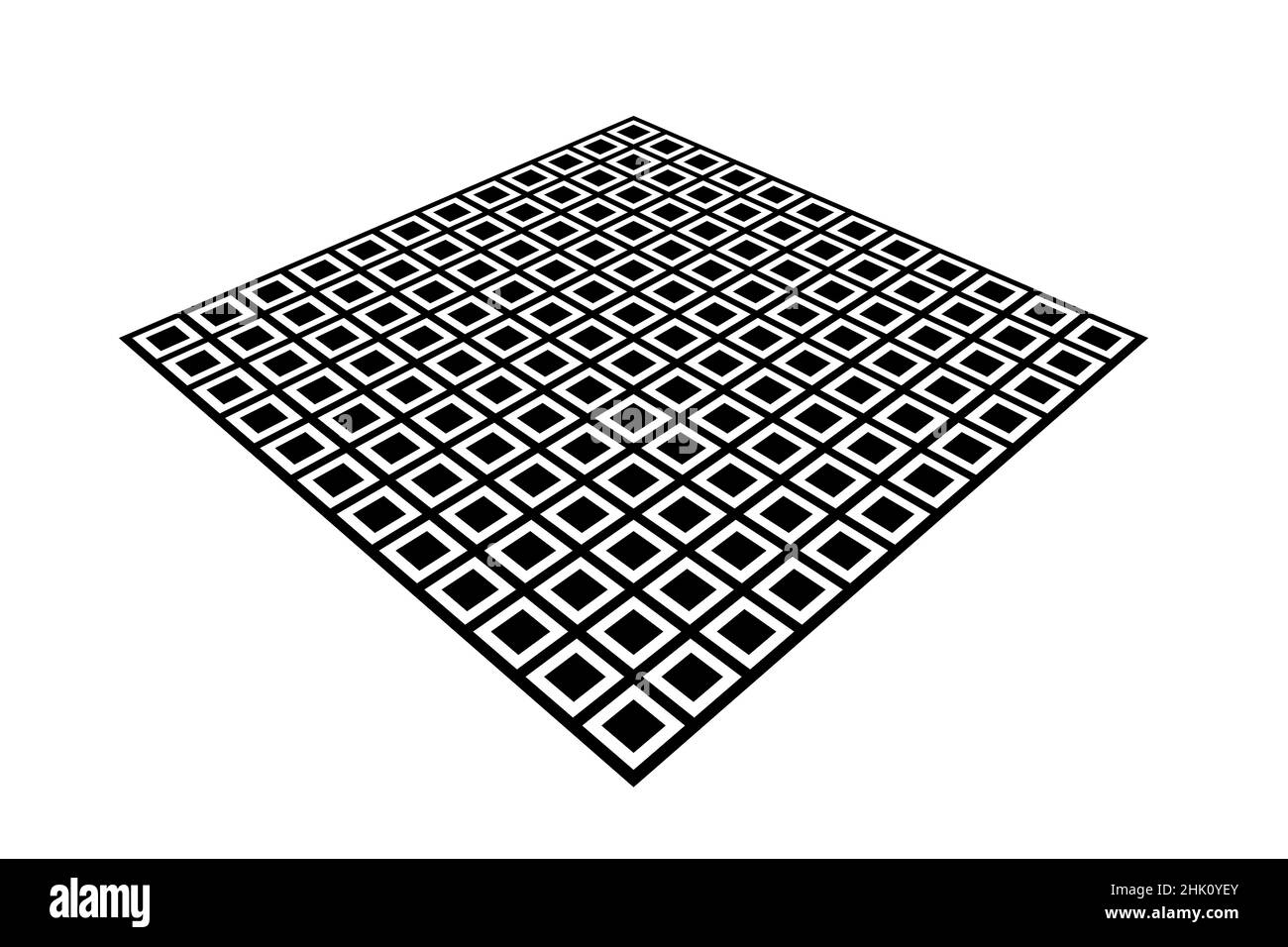 floor tile pattern perspective view in black and white Stock Photo - Alamy