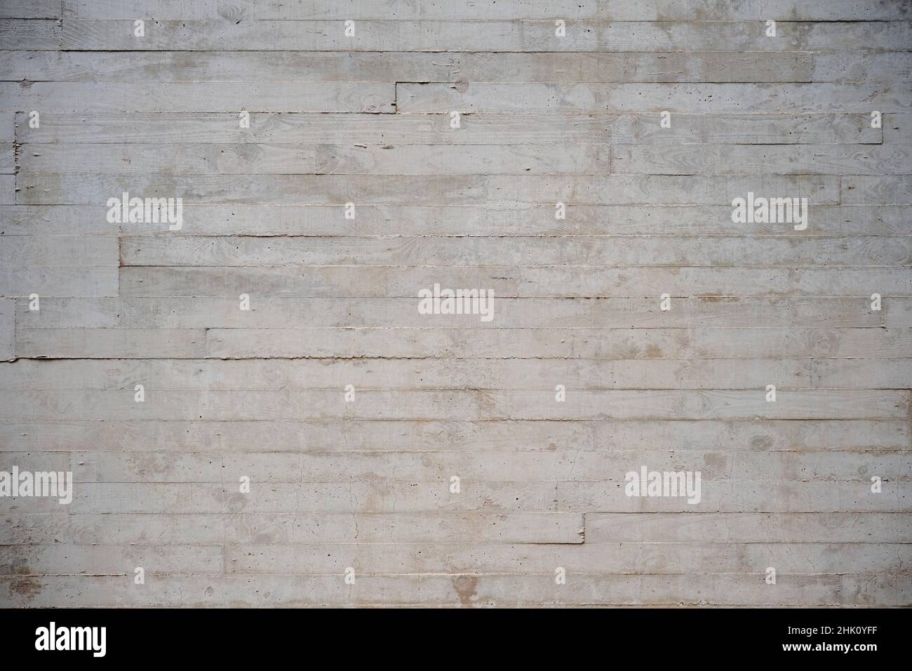 Formwork raw concrete wall with wood impression texture, grunge ...