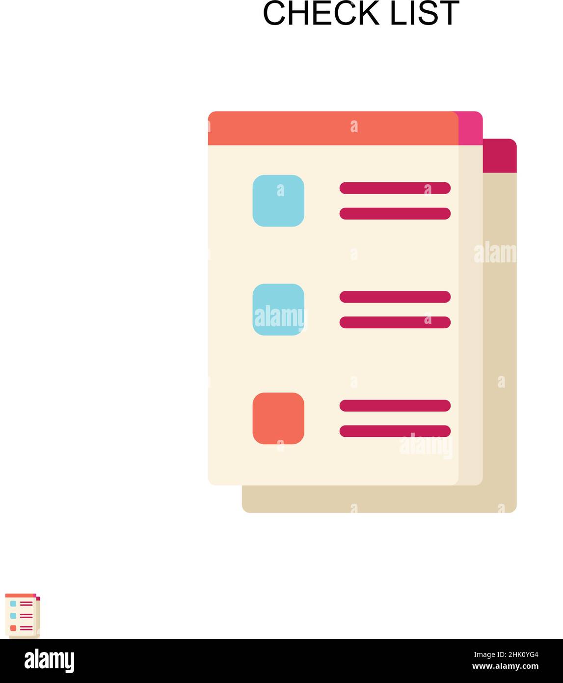 Check list Simple vector icon. Illustration symbol design template for ...
