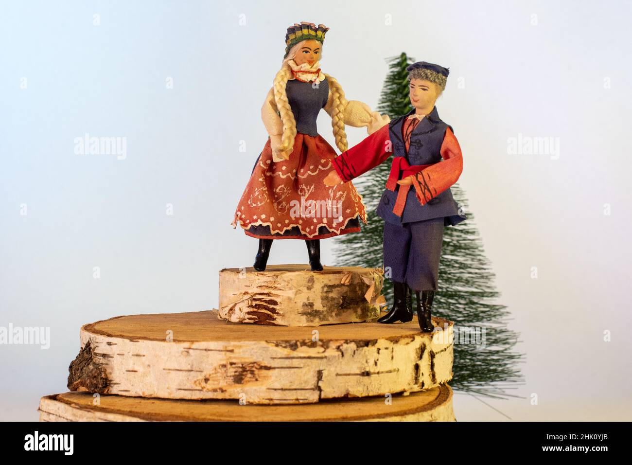 puppets young couple with traditional costume Stock Photo - Alamy