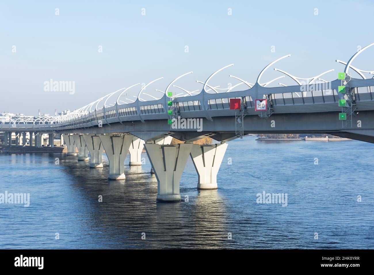 View of the viaduct and the bay ship arch Stock Photo - Alamy