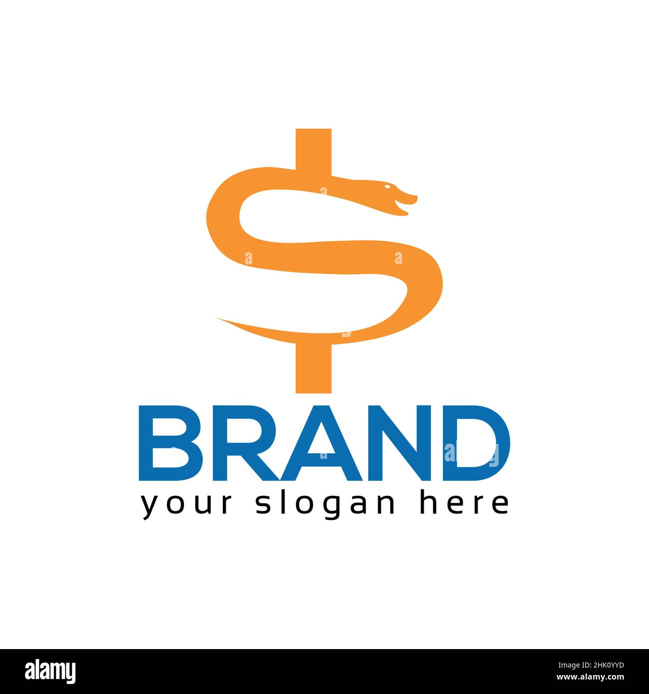 Dollar Snake Logo. Flat design. Vector Illustration on white background ...