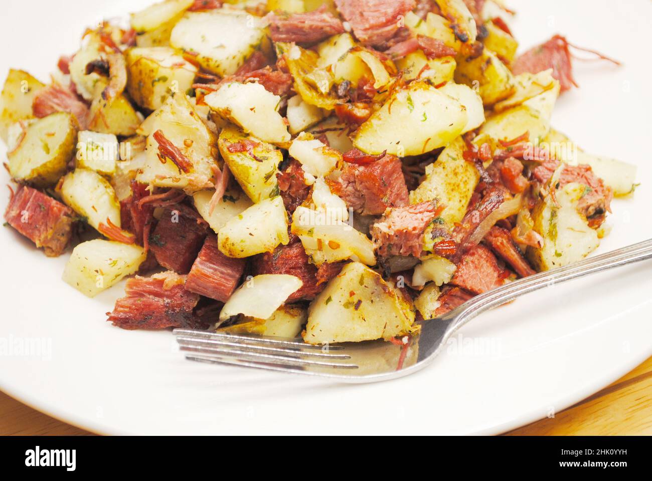 Homemade Corned Beef Hash Stock Photo - Alamy