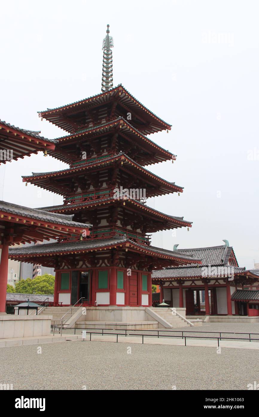 shinto temple (shitenno-ji) in osaka in japan Stock Photo - Alamy