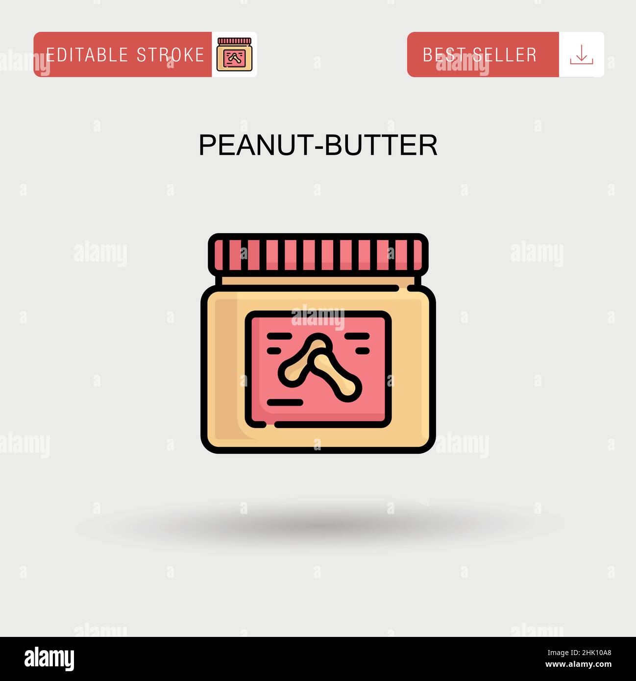 Peanut-butter Simple vector icon Stock Vector Image & Art - Alamy