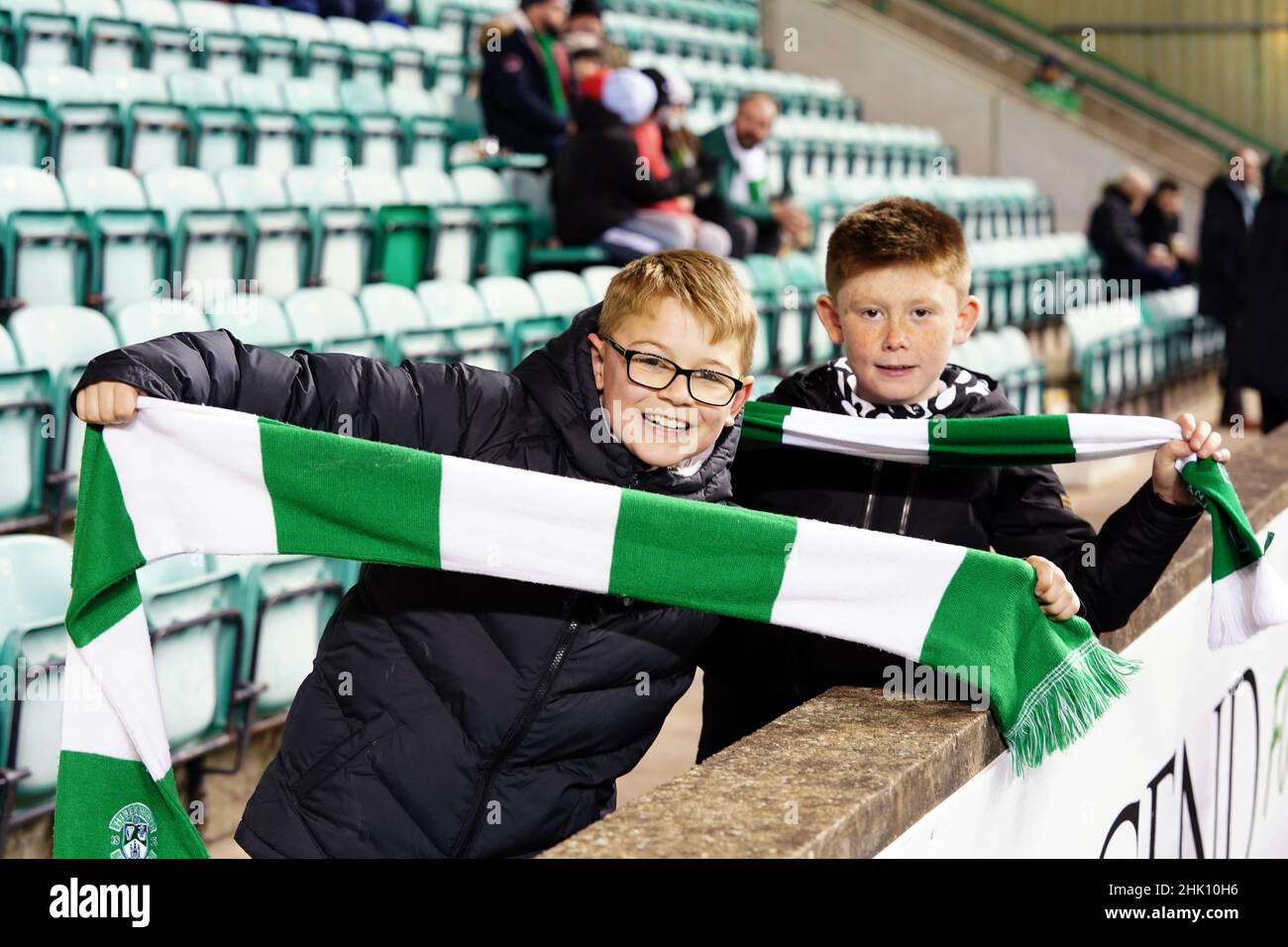 Hibernian fans ahead of the cinch Premiership match at Easter Road ...
