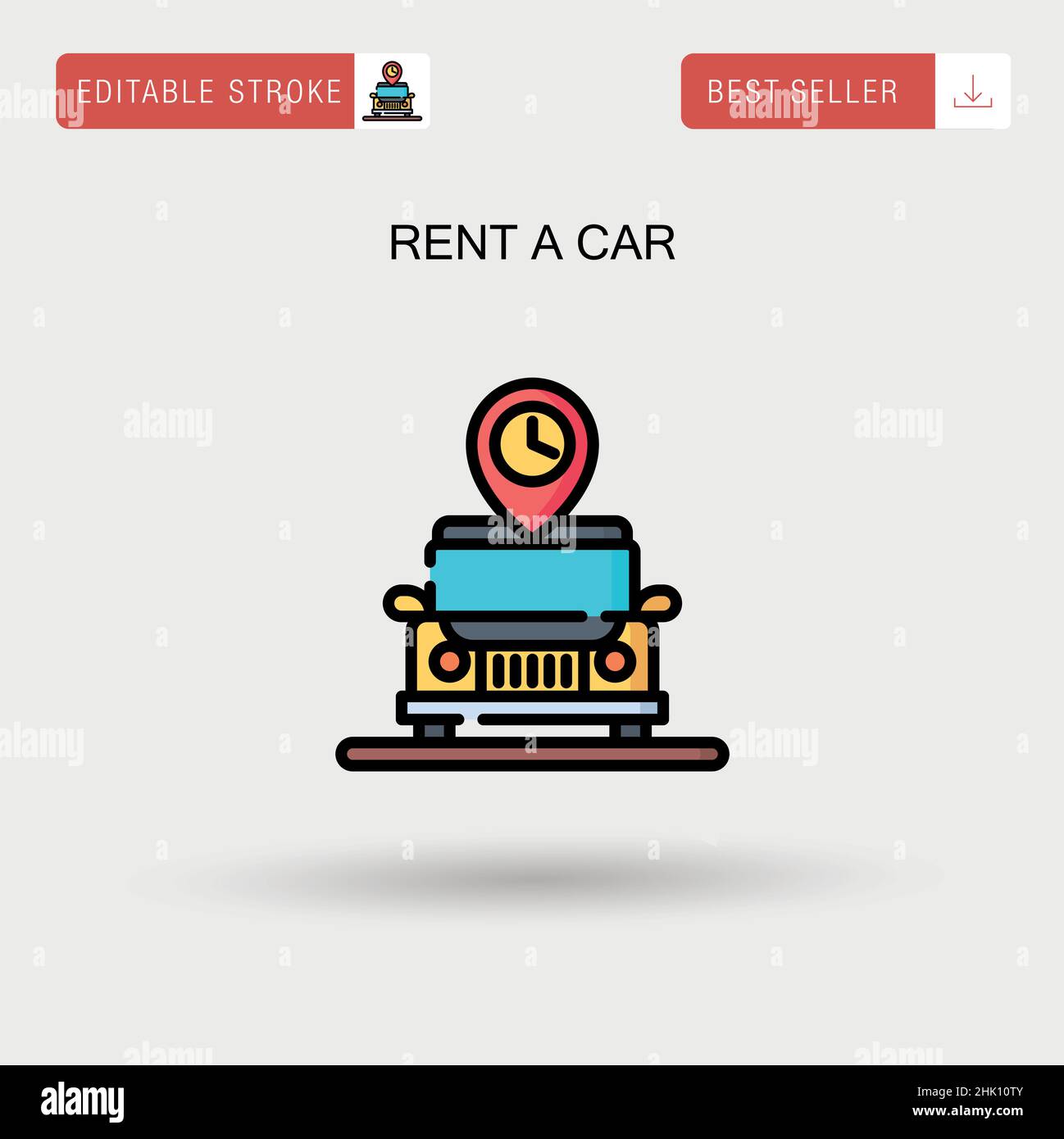 Rent a car Simple vector icon Stock Vector Image & Art - Alamy