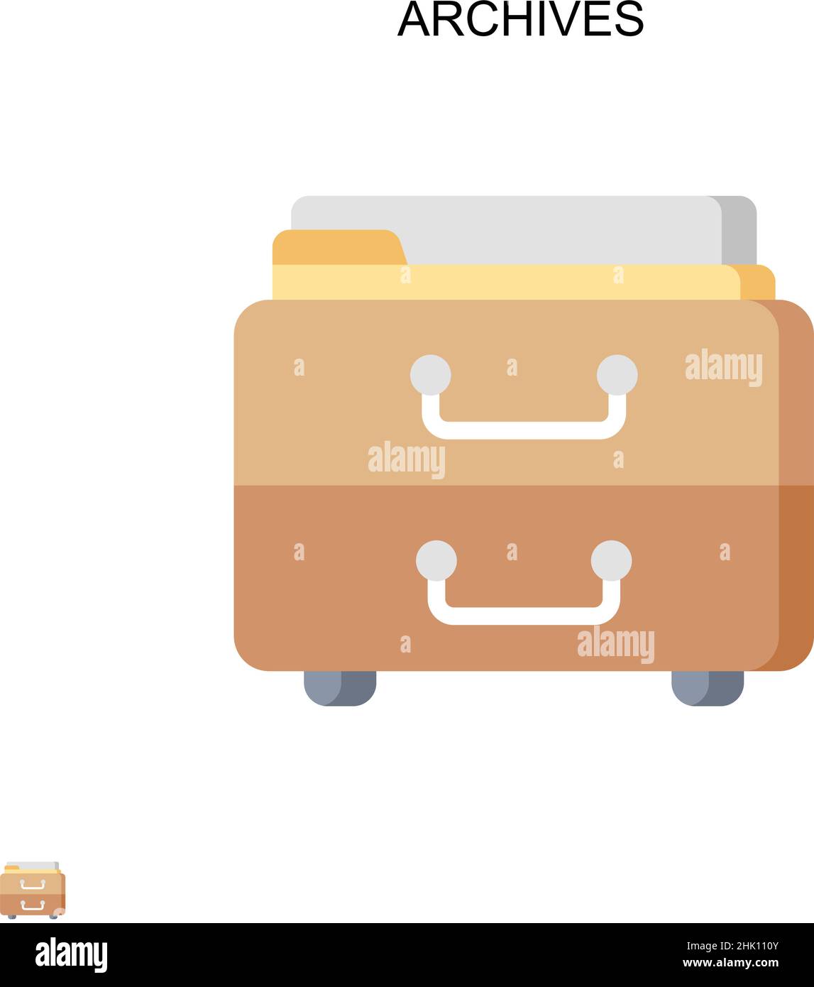 Archives Simple vector icon. Illustration symbol design template for ...