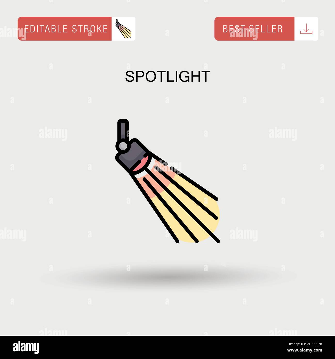 Spotlight Simple vector icon Stock Vector Image & Art - Alamy