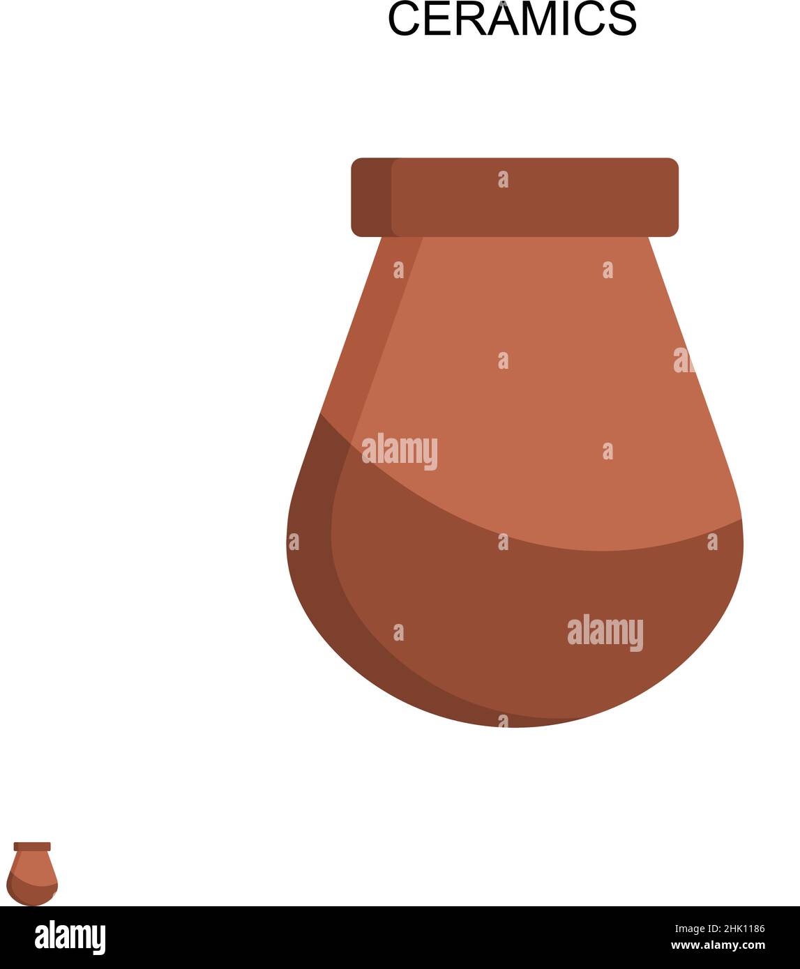 Ceramics Simple vector icon. Illustration symbol design template for ...