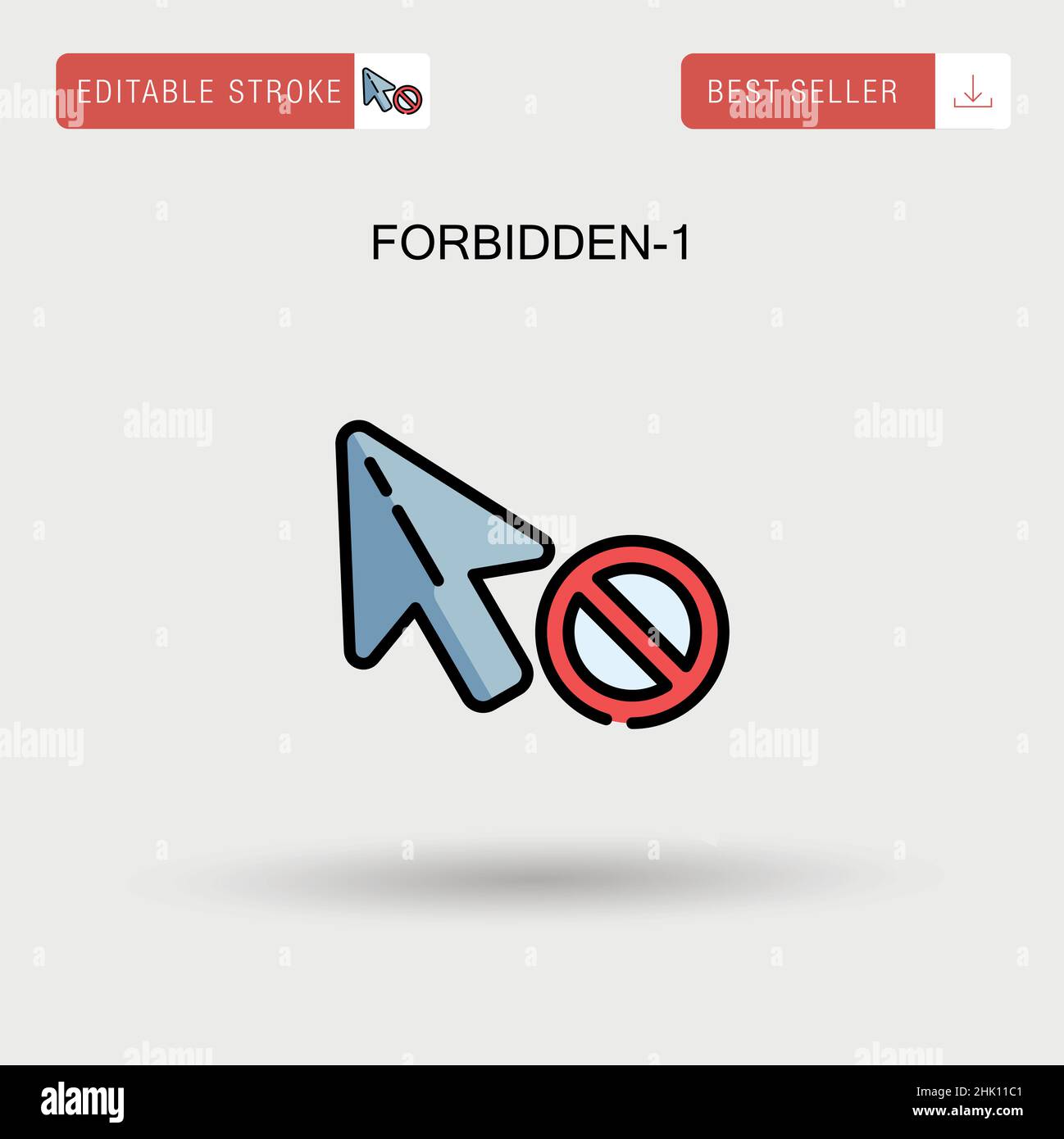 Forbidden-1 Simple vector icon Stock Vector Image & Art - Alamy