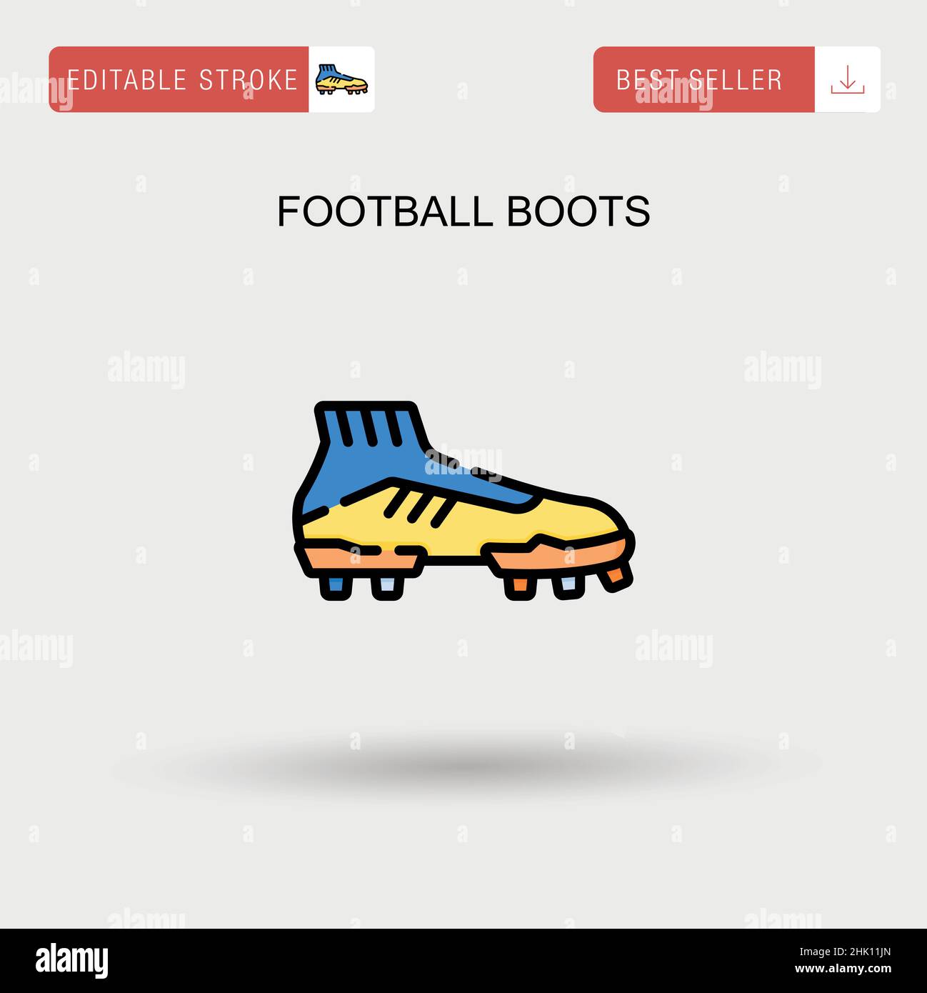Football boots Simple vector icon Stock Vector Image & Art - Alamy