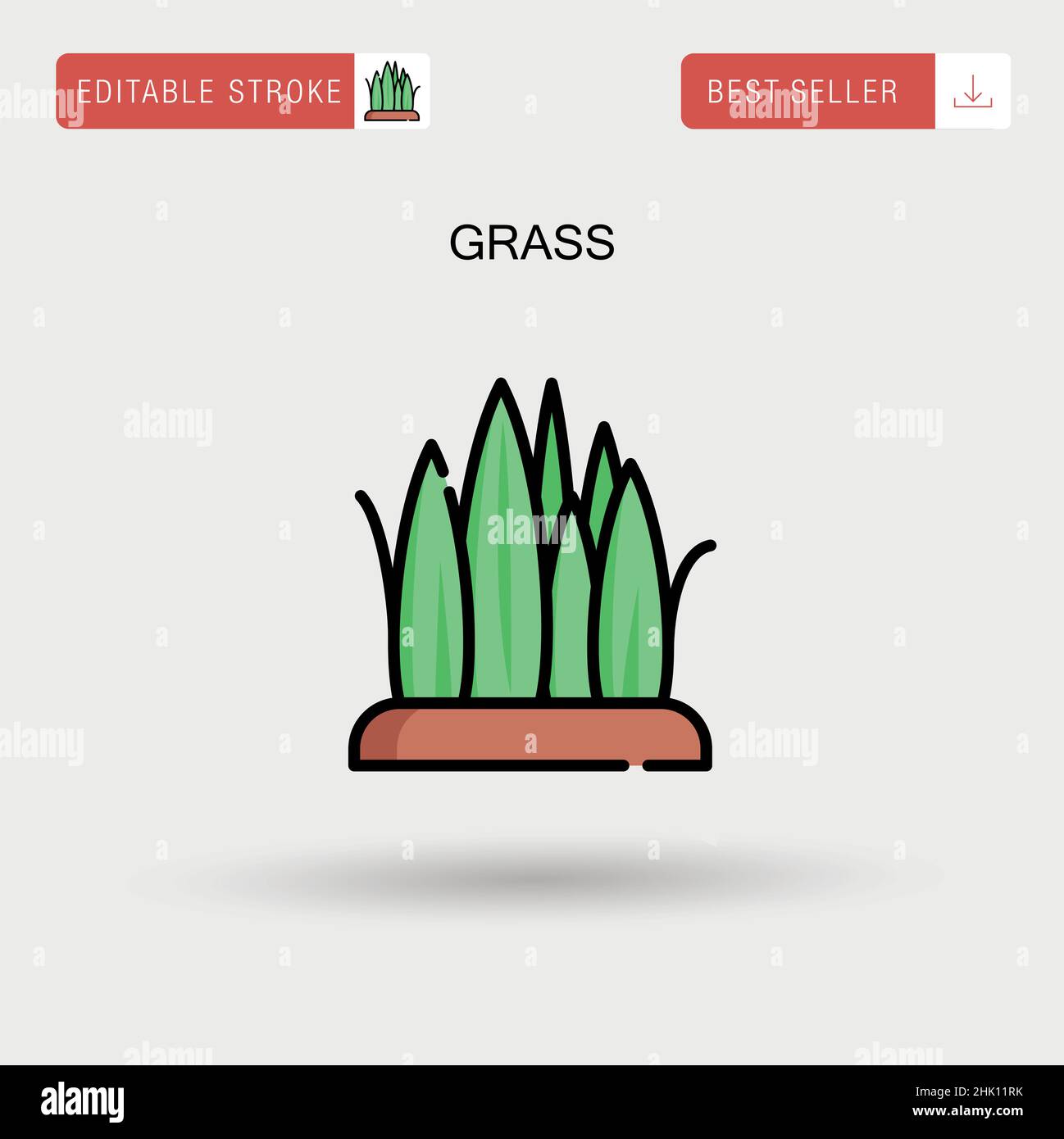 Grass Simple vector icon Stock Vector Image & Art - Alamy