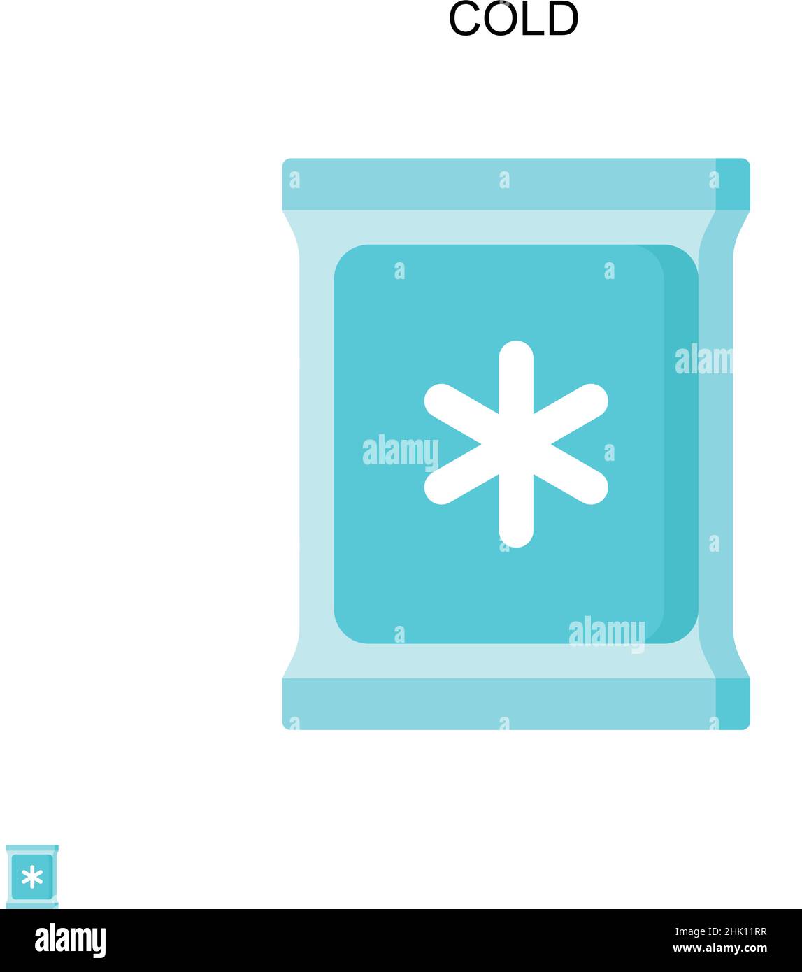 Cold Simple vector icon. Illustration symbol design template for web ...