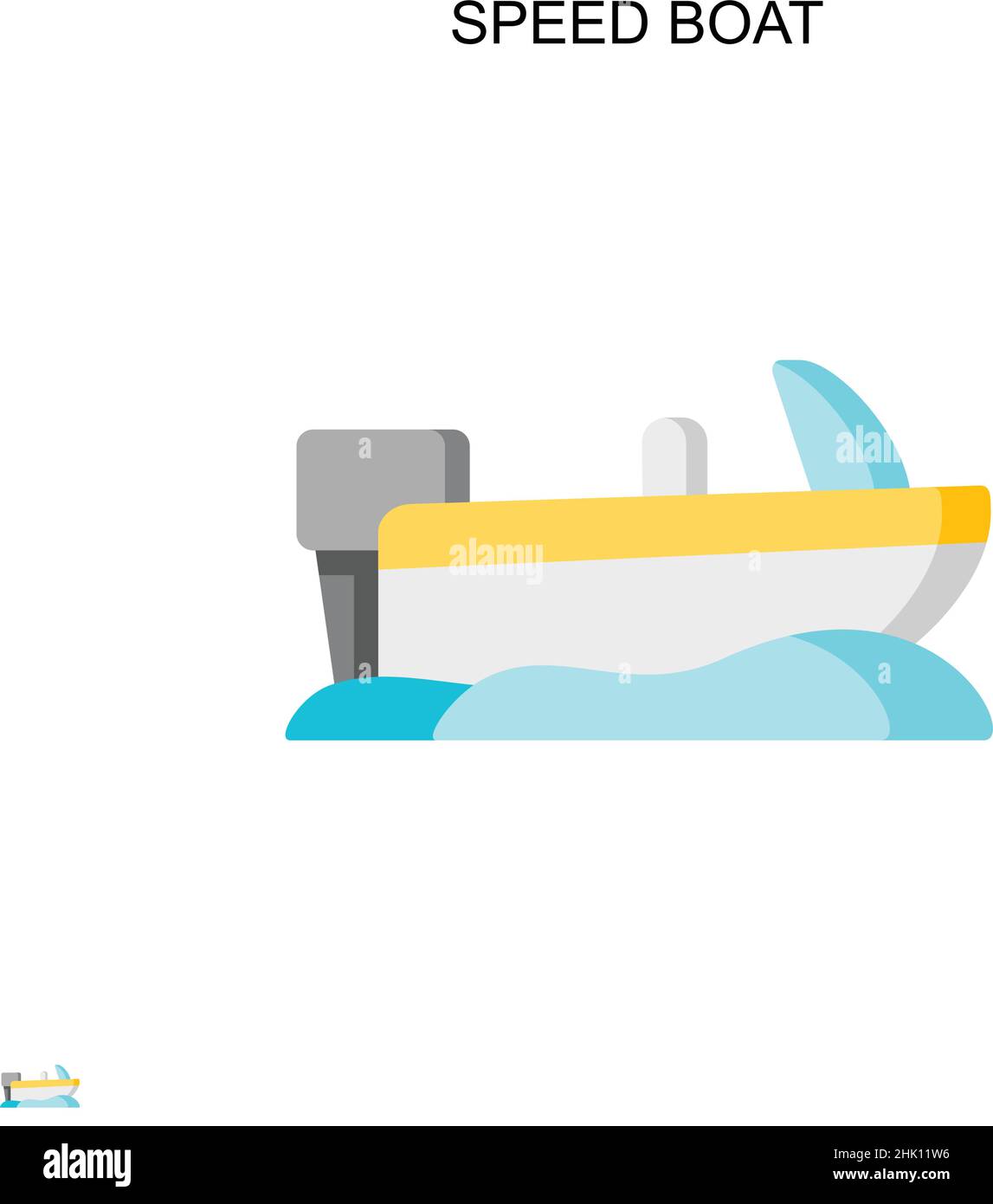 Speed boat Simple vector icon. Illustration symbol design template for ...