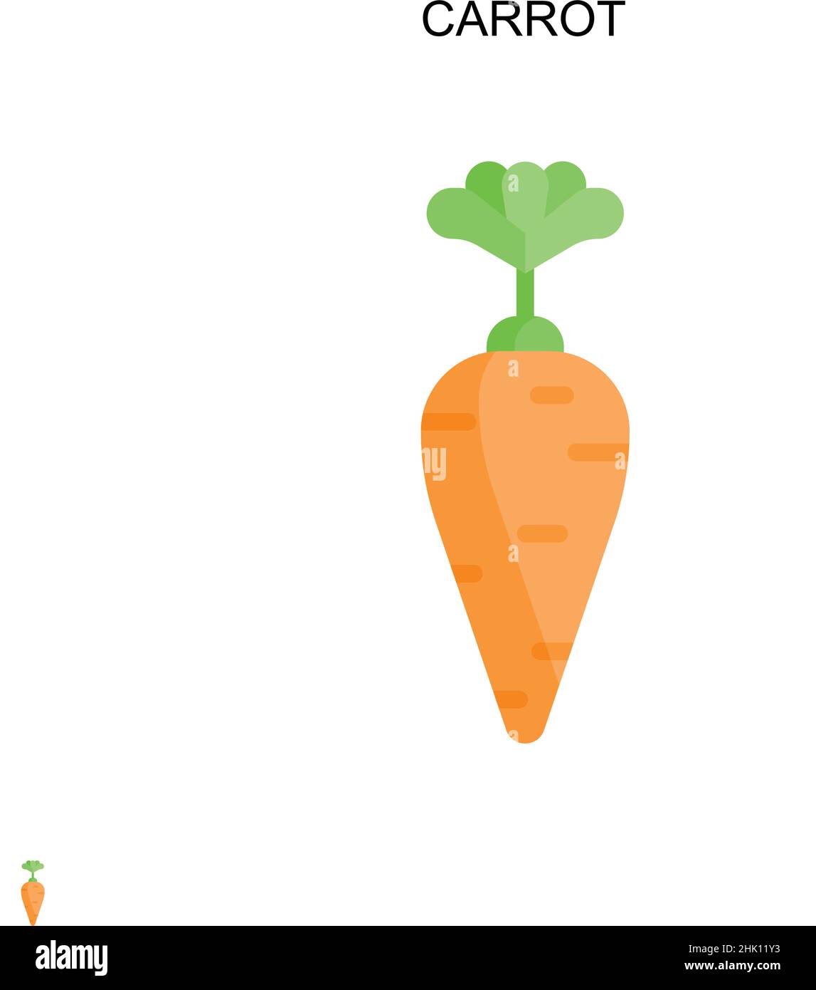 Carrot Simple vector icon. Illustration symbol design template for web ...
