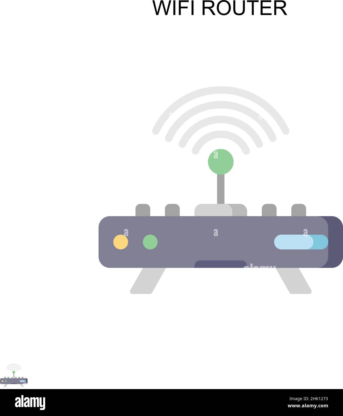 Wifi router Simple vector icon. Illustration symbol design template for ...