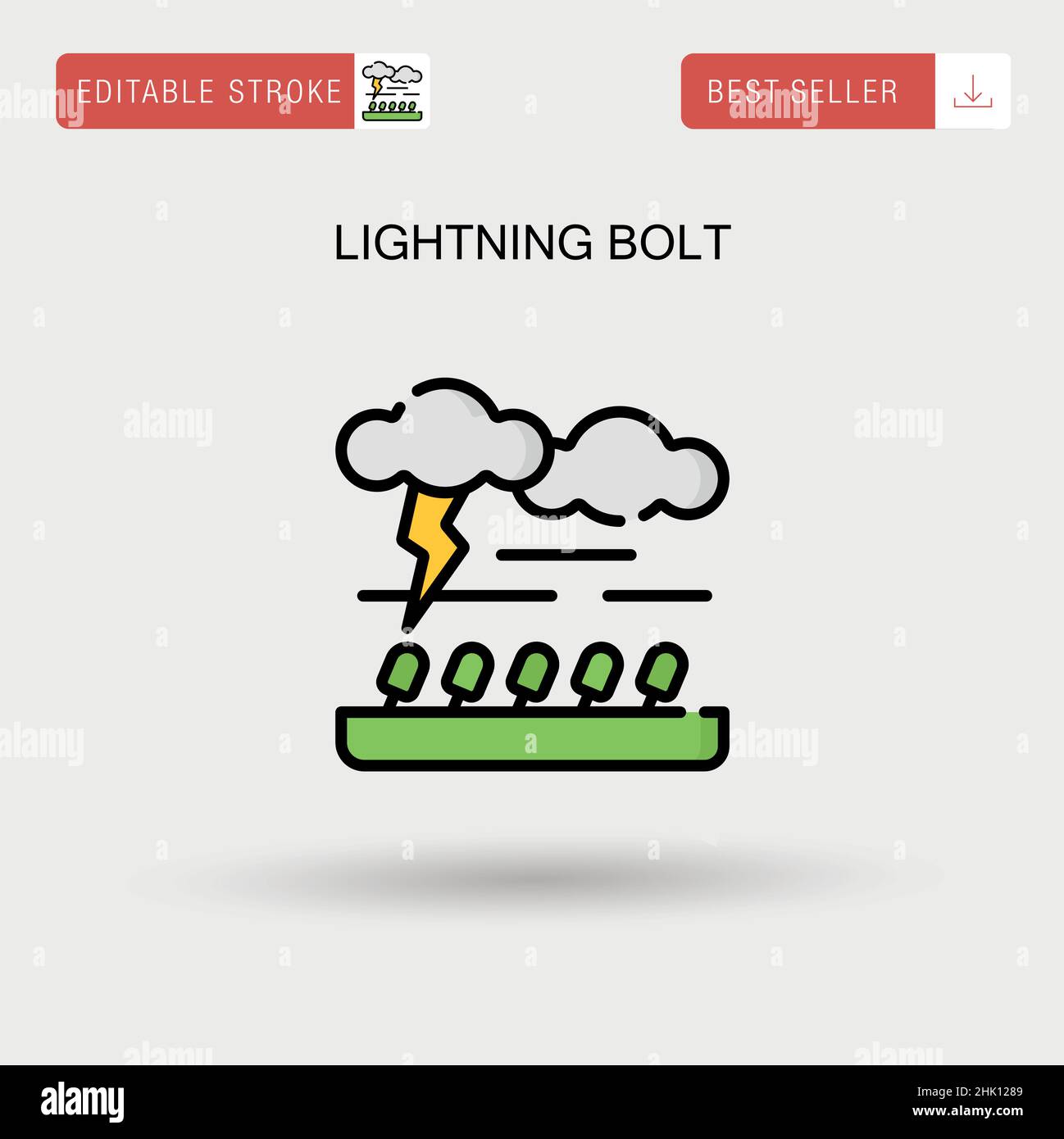 Lightning bolt Simple vector icon Stock Vector Image & Art - Alamy
