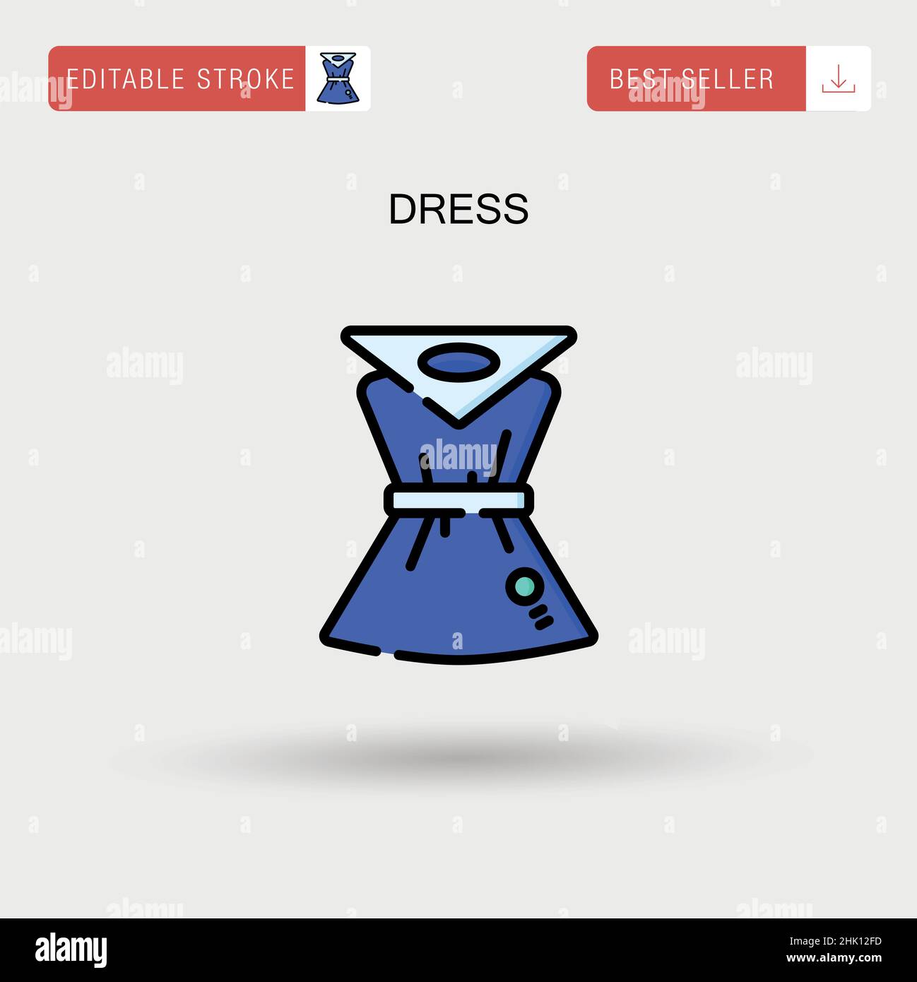 Dress Simple vector icon Stock Vector Image & Art - Alamy