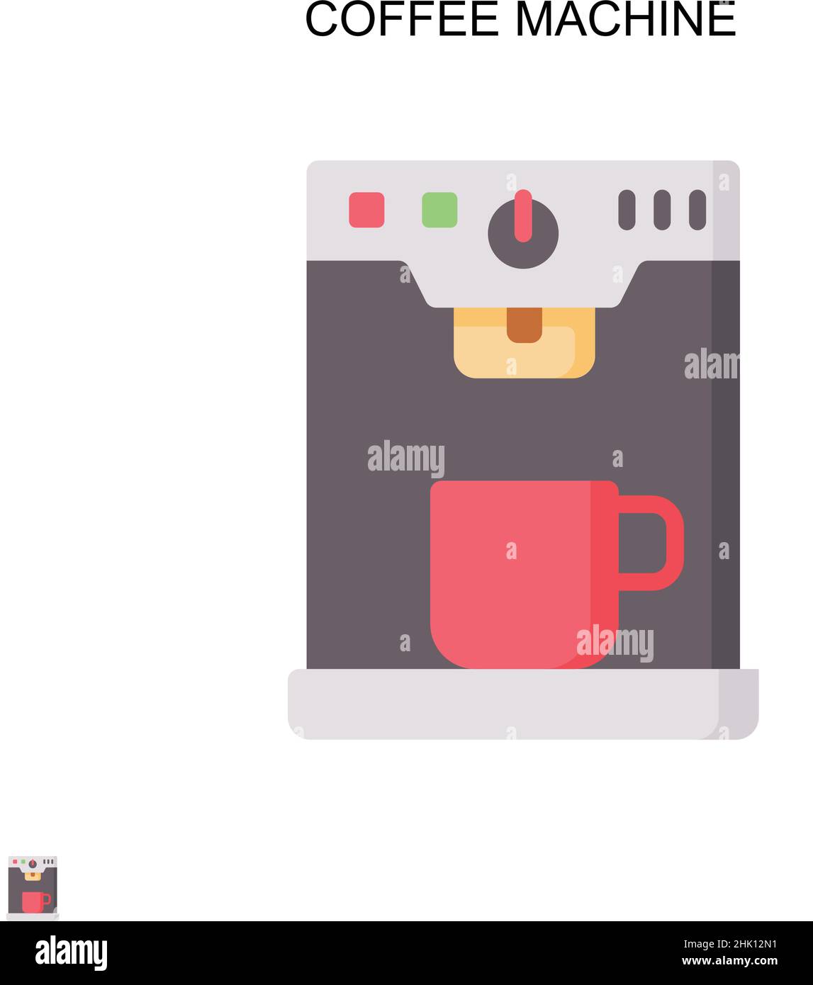 Coffee machine Simple vector icon. Illustration symbol design template ...
