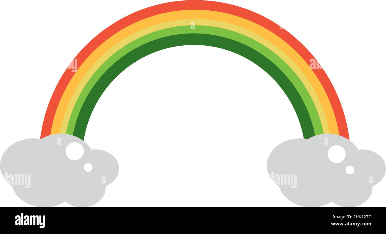 rainbow and clouds Stock Vector Image & Art - Alamy