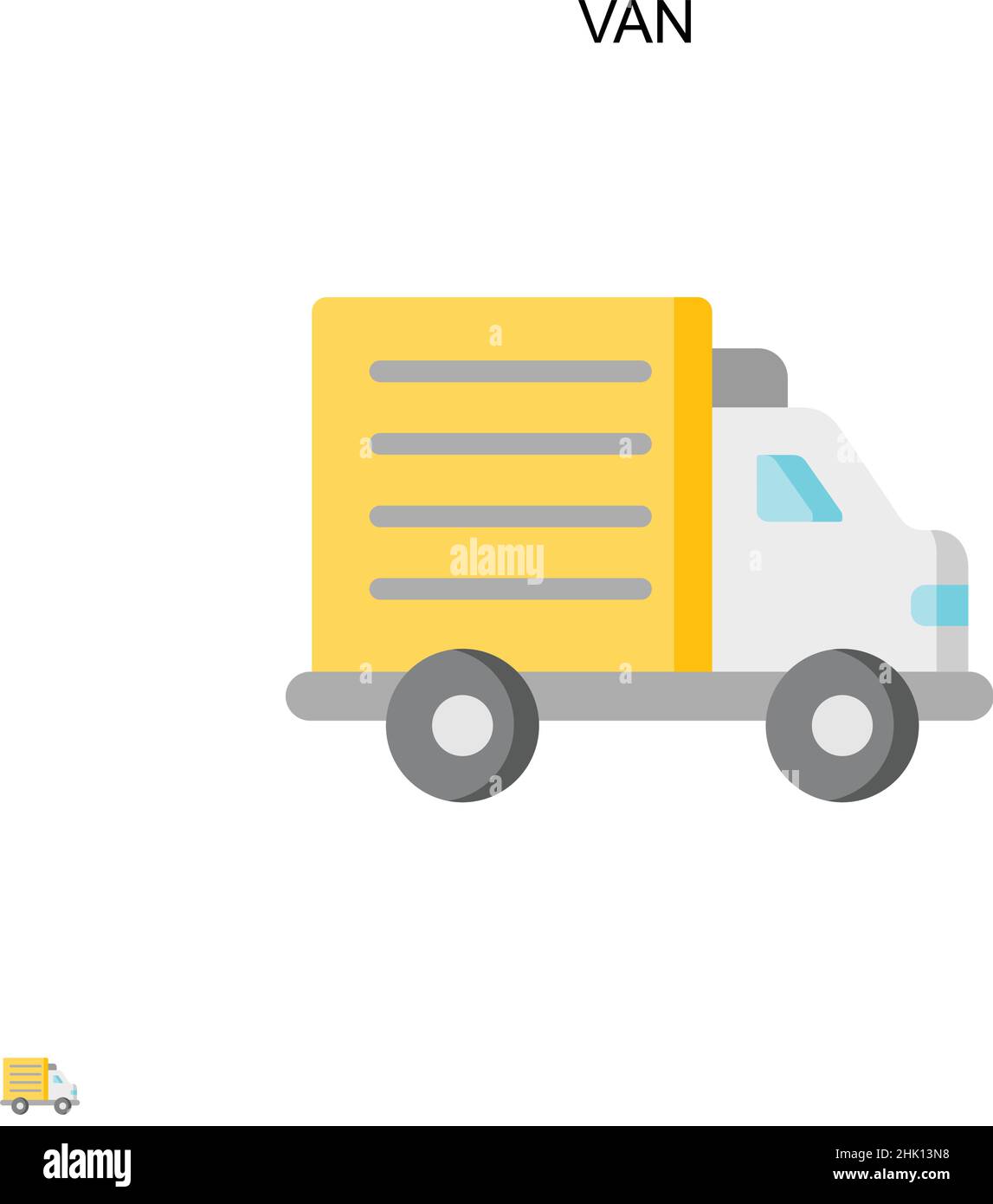 Van Simple vector icon. Illustration symbol design template for web ...