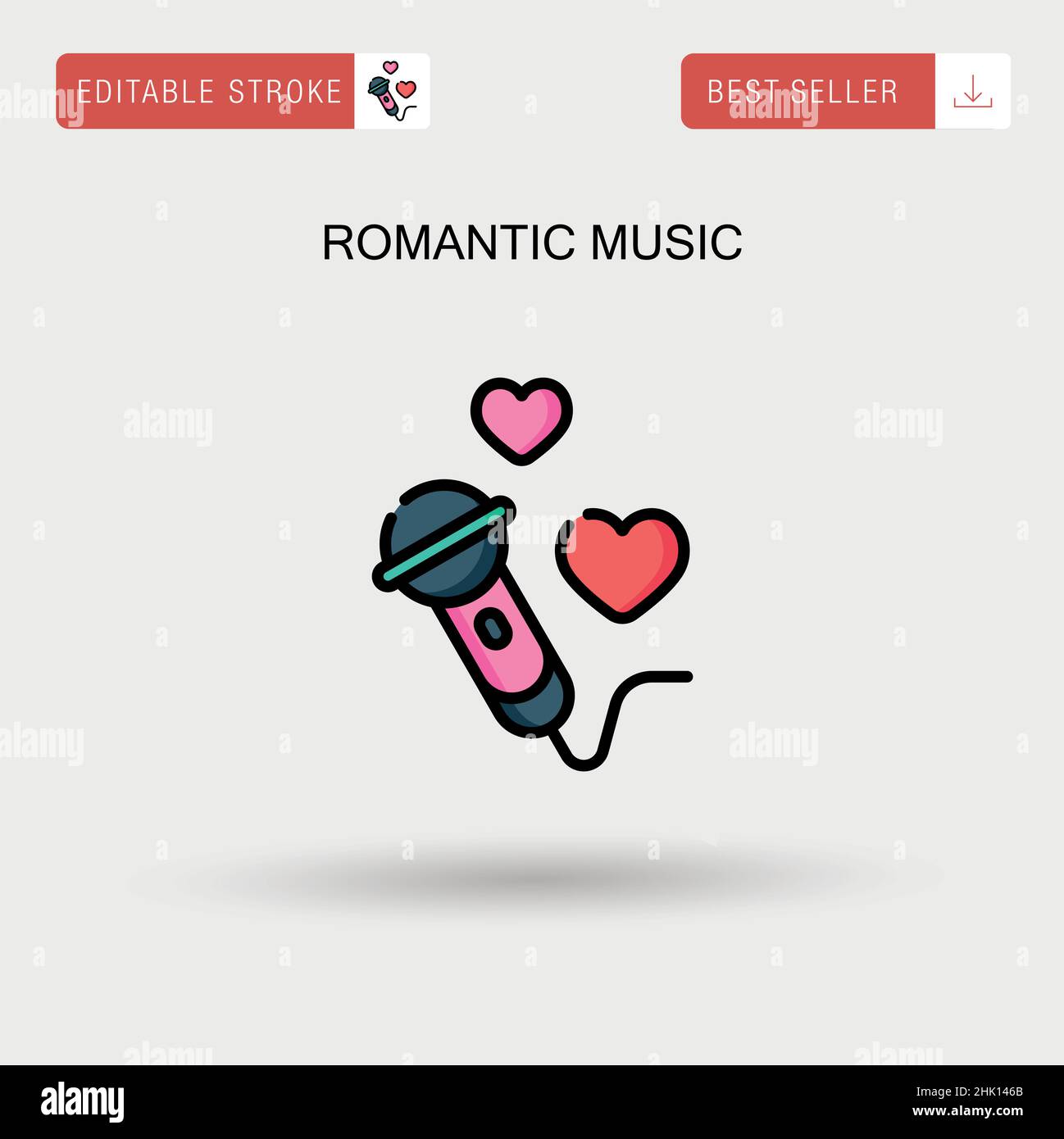 Romantic music Simple vector icon Stock Vector Image & Art - Alamy