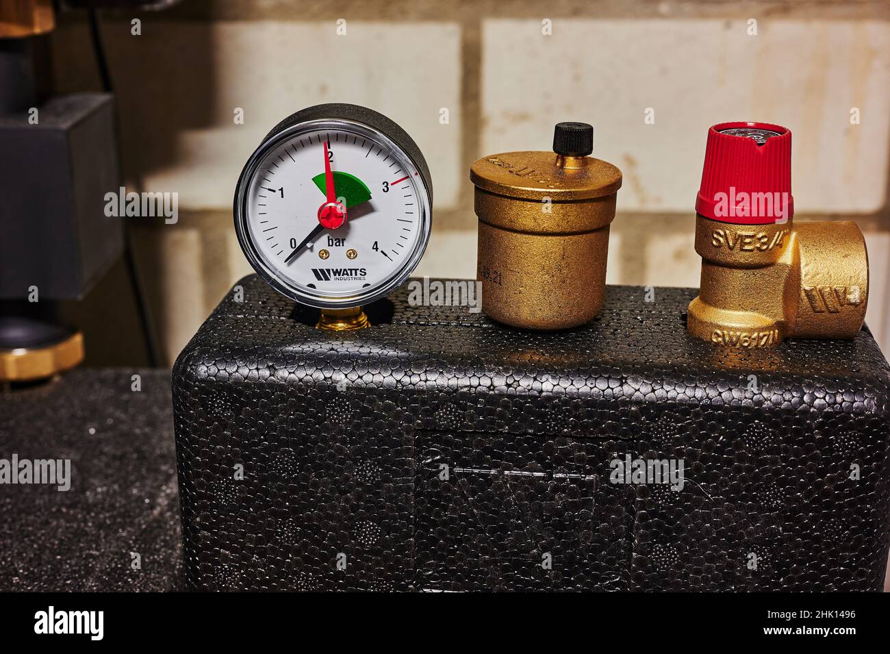 Berlin, Germany - January 31, 2022: Heating system under construction ...