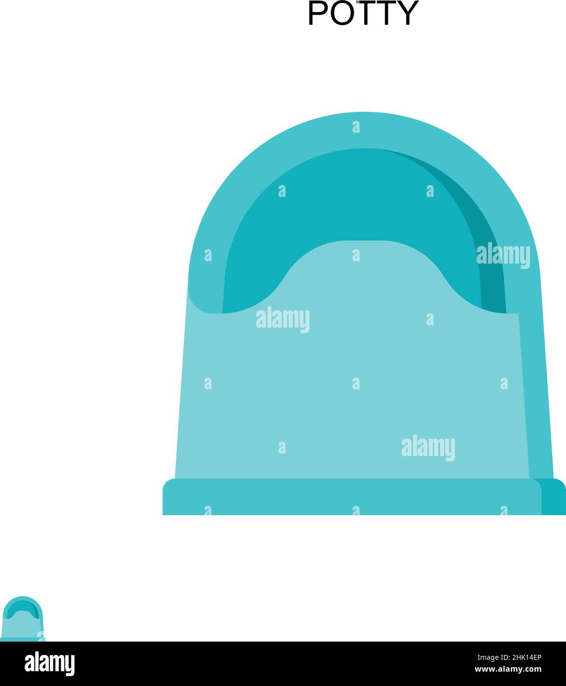 Potty Simple vector icon. Illustration symbol design template for web ...