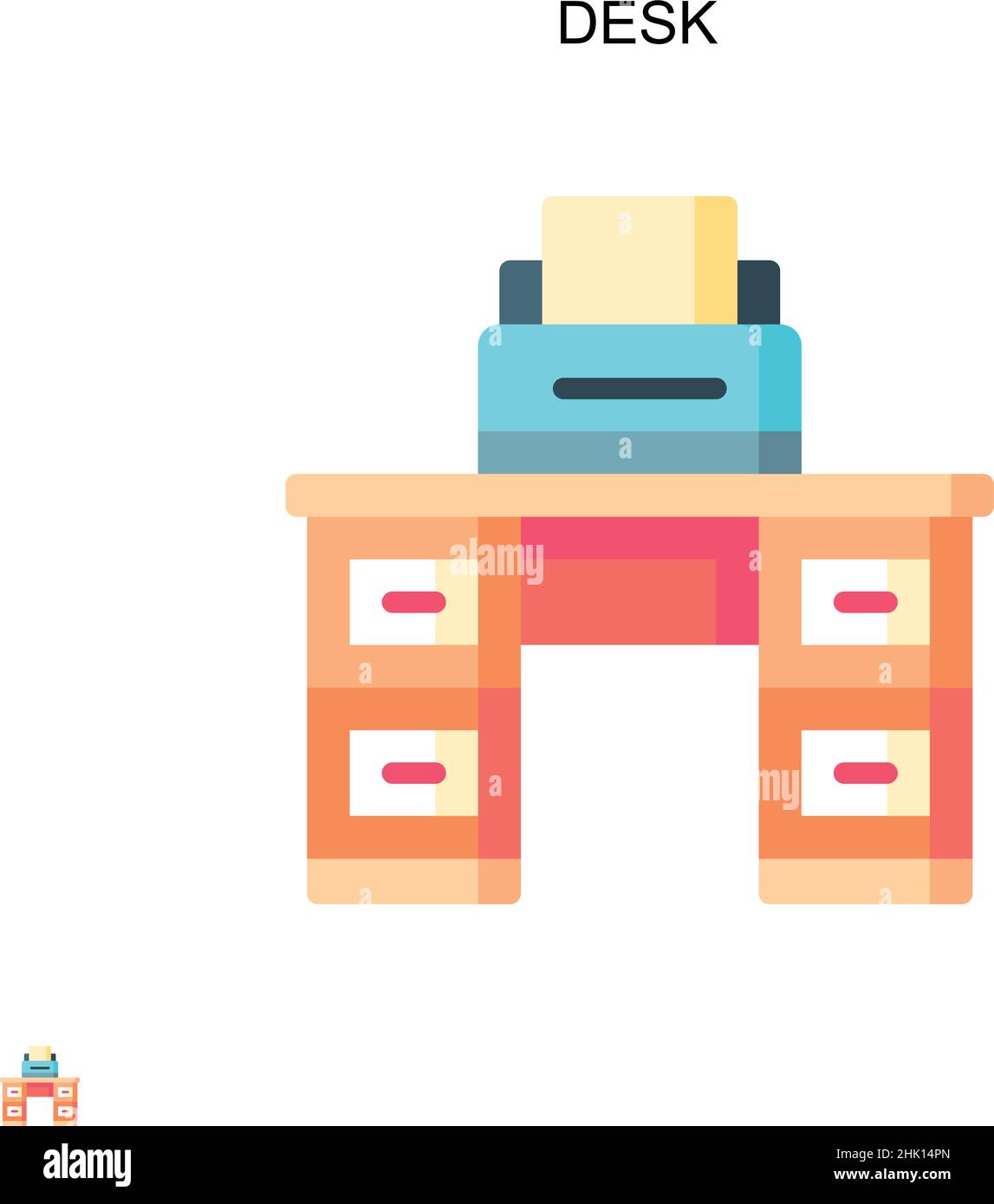 Work space top view Stock Vector Images - Alamy