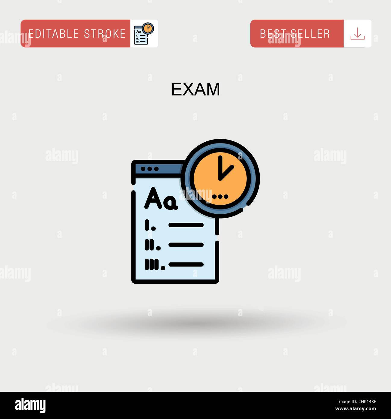 High school student writing exam Stock Vector Images - Alamy