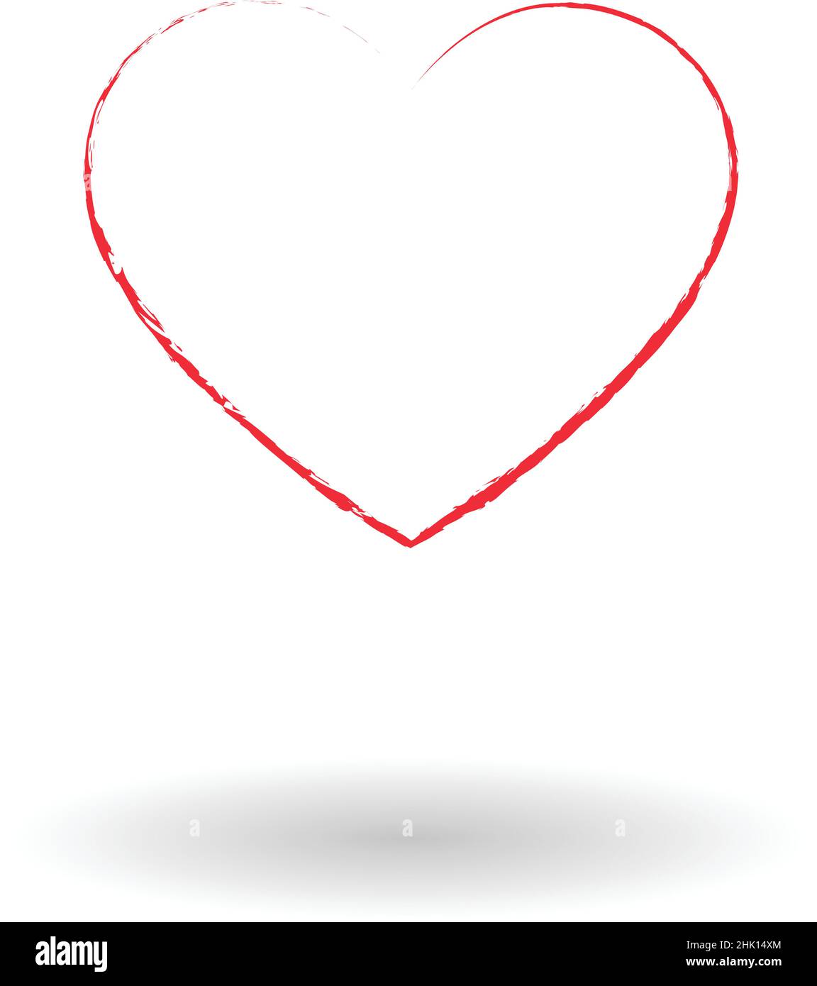 Vector icon of a red heart, love symbol flat style graphics. Heart ...