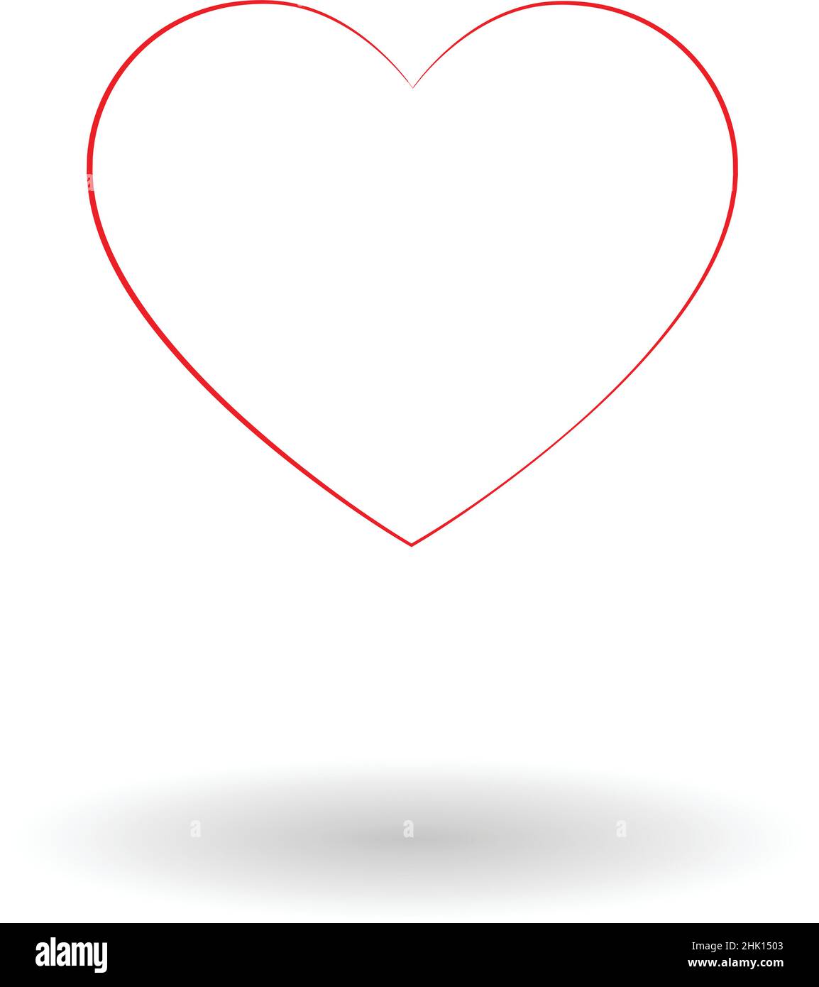 Vector icon of a heart, love symbol flat style graphics. Heart shape ...