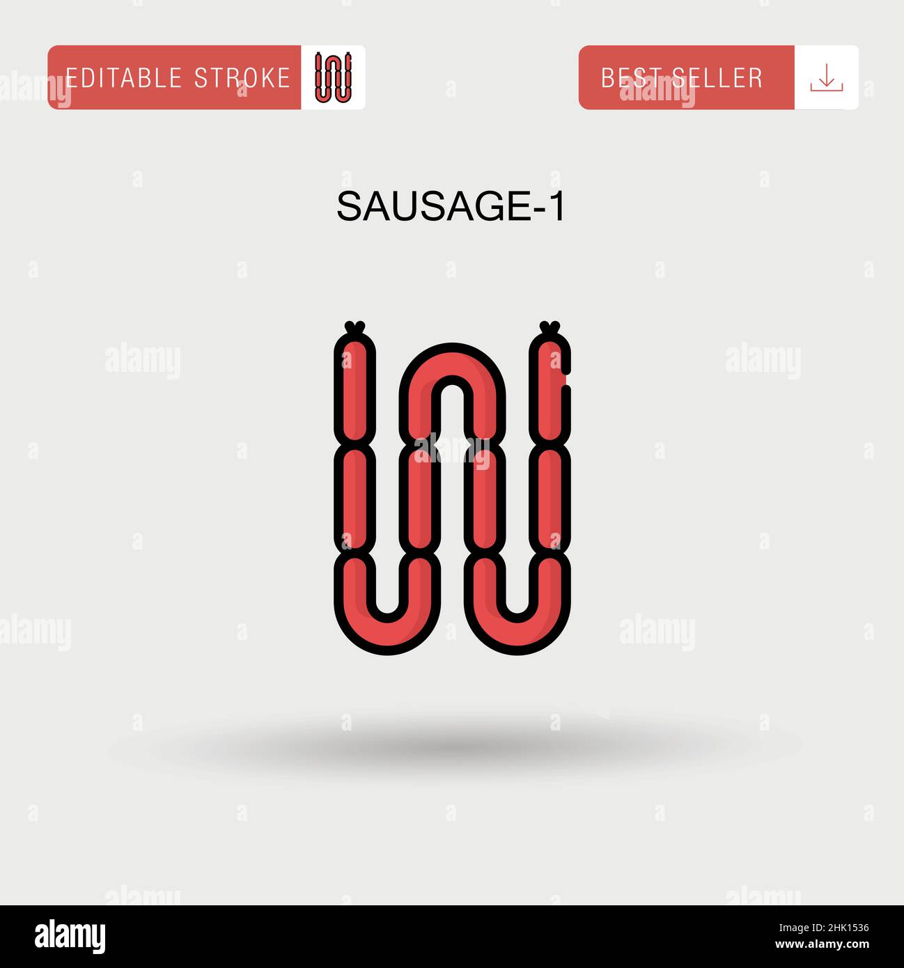 Sausage smoked icon color Stock Vector Images - Alamy
