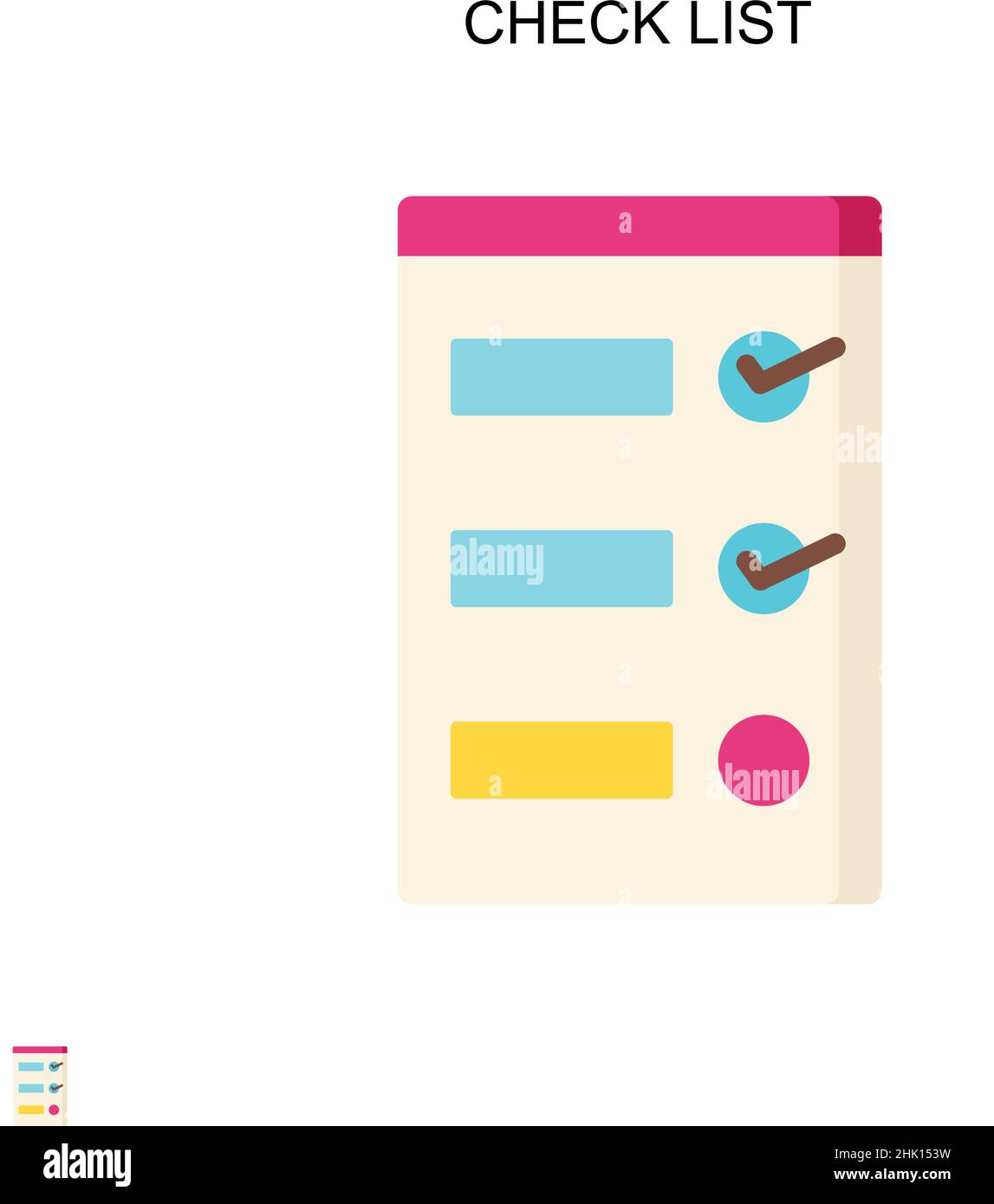 Check list Simple vector icon. Illustration symbol design template for ...