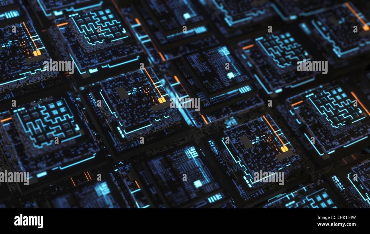 Neon boards in computer. Animation. Beautiful 3D neon boards in ...