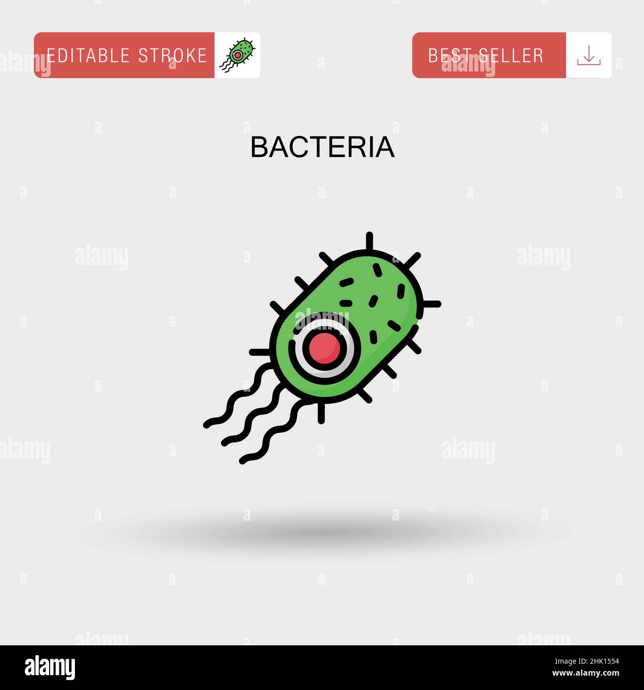 Bacteria Simple vector icon Stock Vector Image & Art - Alamy