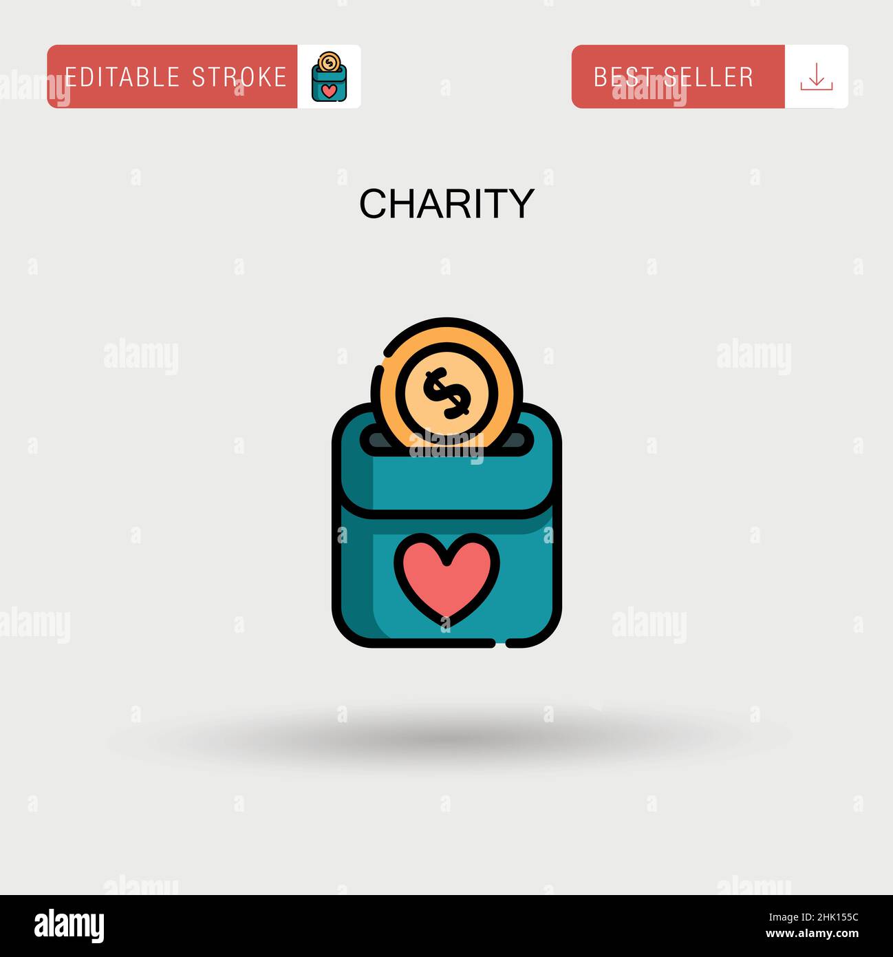 Charity Simple vector icon Stock Vector Image & Art - Alamy