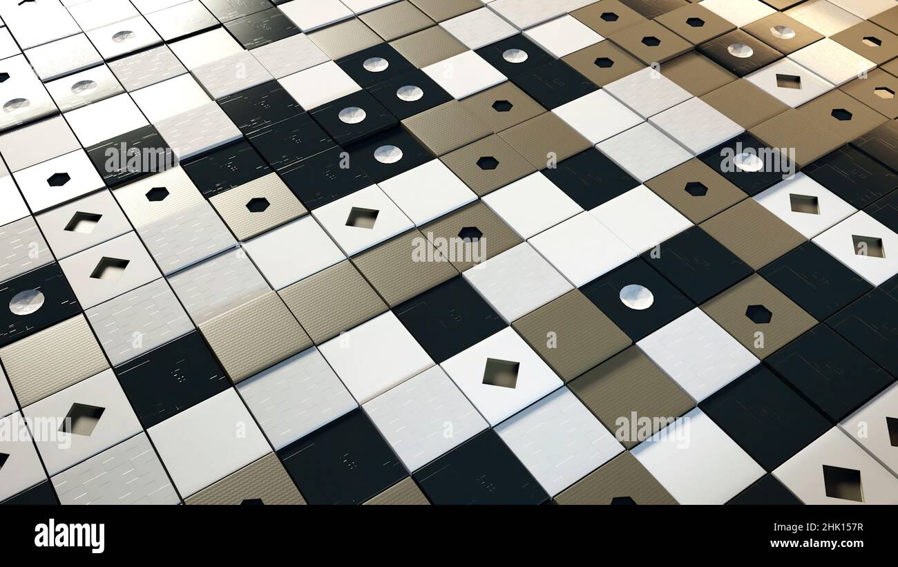 3d domino background. Animation. Flat background of surface consisting ...