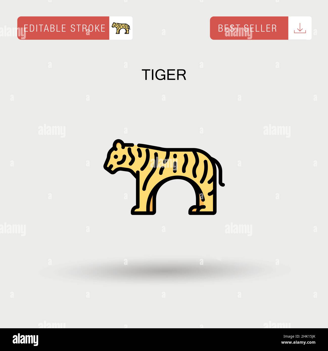 Tiger Simple vector icon Stock Vector Image & Art - Alamy