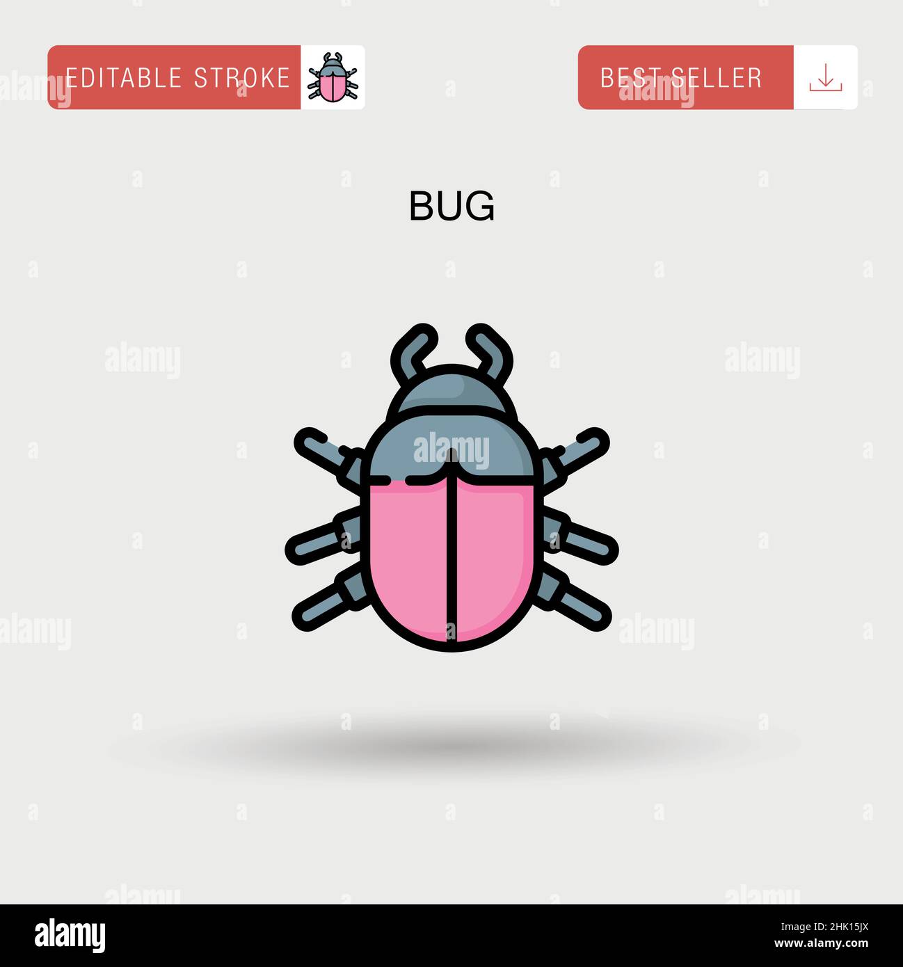 Bug Simple vector icon Stock Vector Image & Art - Alamy