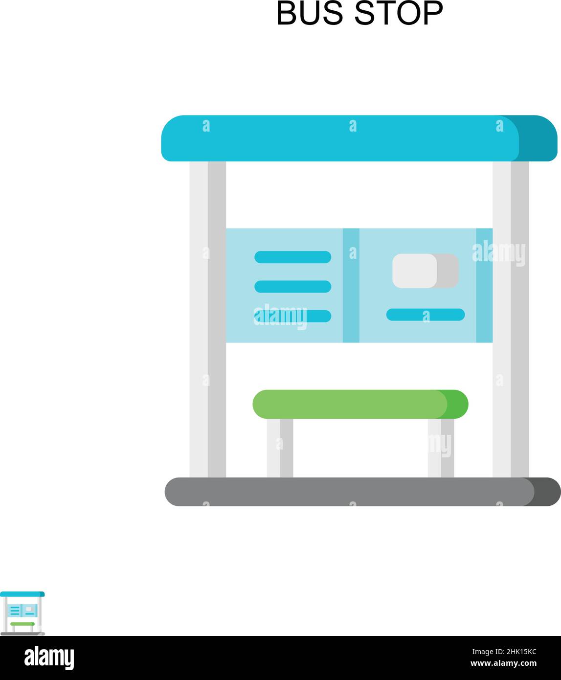 Bus stop Simple vector icon. Illustration symbol design template for ...