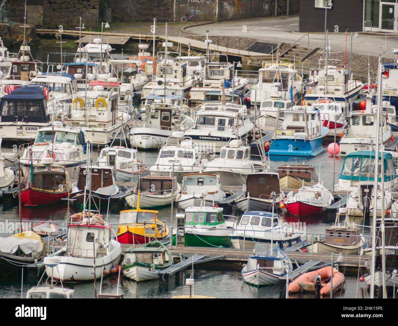 Thorshavn, Faroe Islands - July, 2021: Sailboats in the port of ...