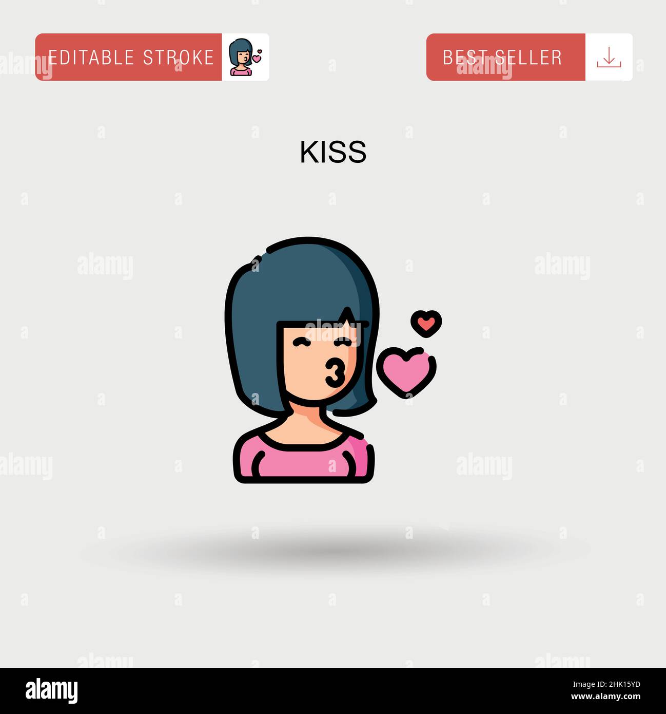 Man embracing kissing girlfriend Stock Vector Images - Alamy