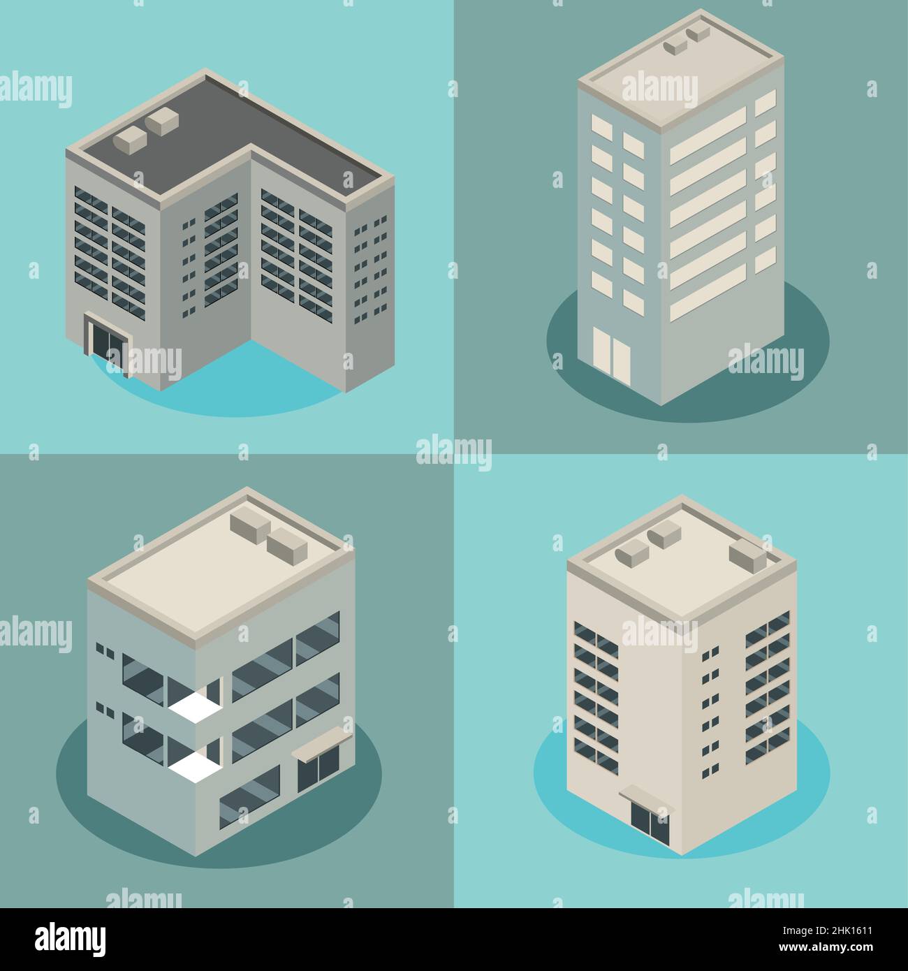 different isometric buildings Stock Vector Image & Art - Alamy