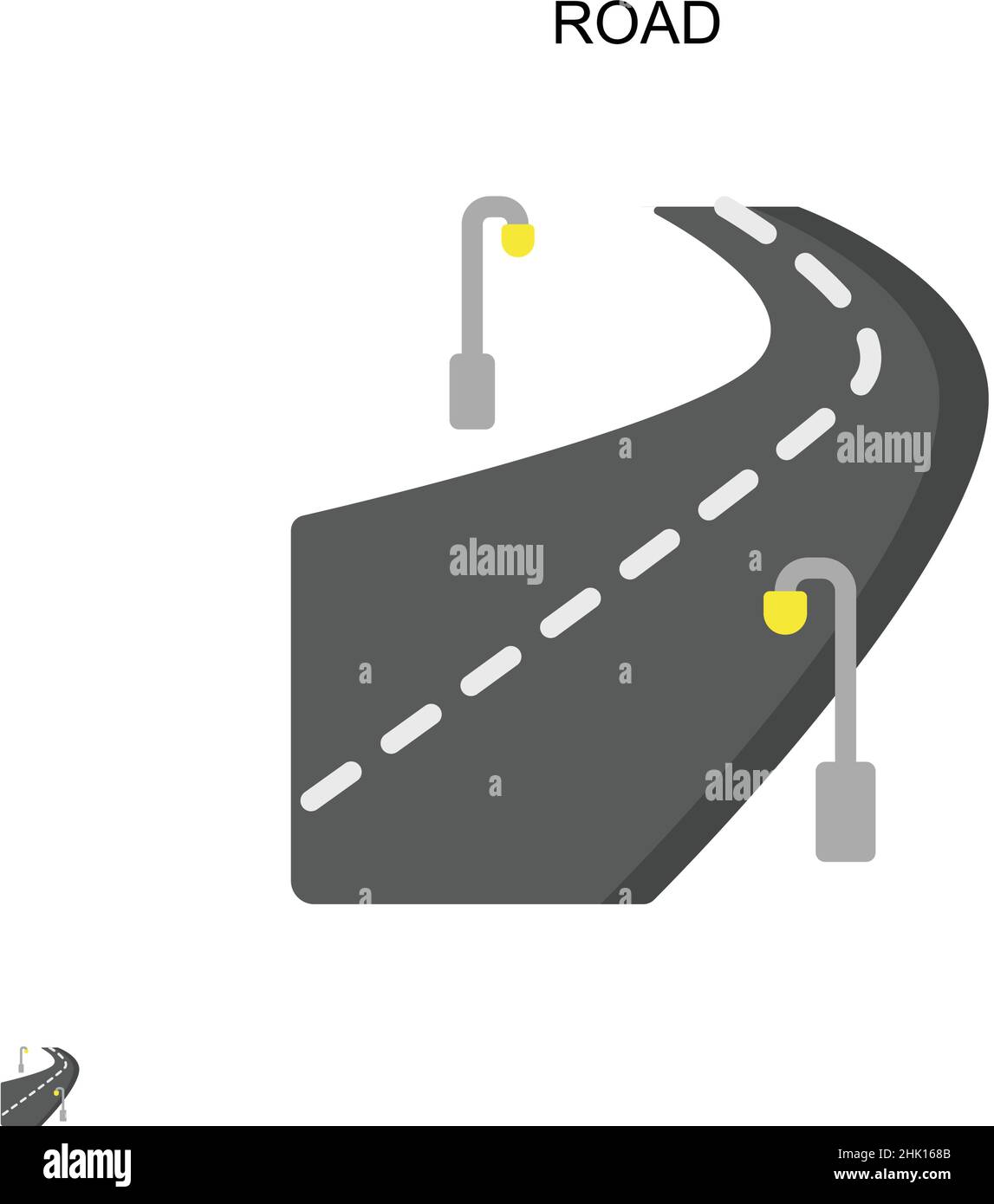 Road Simple vector icon. Illustration symbol design template for web ...